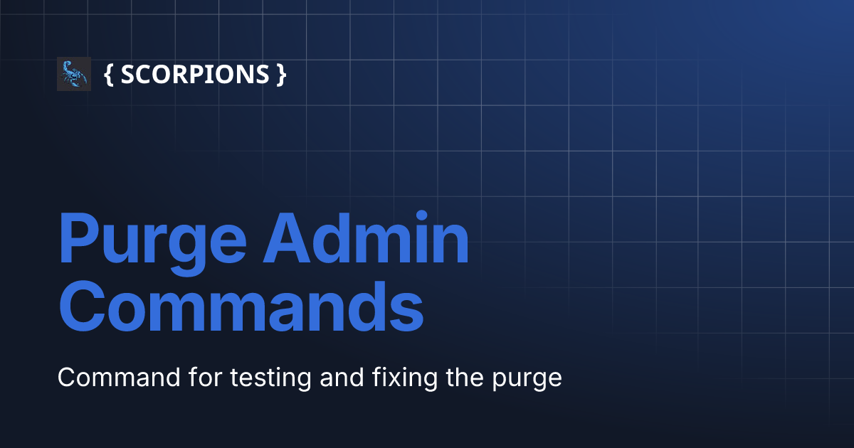 Purge Admin Commands | { 𝐒𝐂𝐎𝐑𝐏𝐈𝐎𝐍𝐒 }
